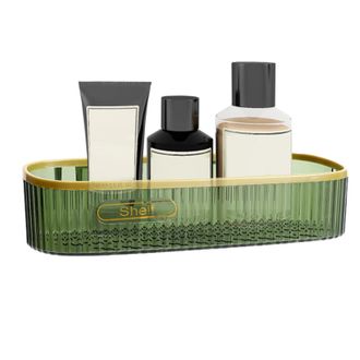 Generico Dreieckiges Badezimmerregal - Eckwandregale f&uuml;r Badezimmer, dreieckiges Duschregal ohne Bohren, mit hohler Basis f&uuml;r Toilettenartikel