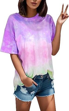 Generic T-shirts personnalis&eacute;s T-shirt &agrave; col rond pour femmes pour les tenues d&eacute;t&eacute; d&eacute;contract&eacute;es Activit&eacute;s de loisirs Femme Blanc T-shirt en polyester personn