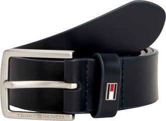 Tommy Hilfiger Lederg&uuml;rtel mit quadratischer Schnalle - - Accessories - Herren - Blau - L