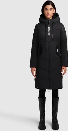 Khujo Steppmantel KHUJO ARIBAY4 LIGHT, Damen, Gr. XS, schwarz, 100% Polyester, unifarben, regular fit, eingesetzt elastischer Bund, Mäntel Steppmantel, Tops