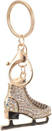 Garneck Porte-Cl&eacute;s Patinage Artistique en Alliage Orn&eacute; de Cristaux D&eacute;coratifs Pendentif Suspendu pour Femmes Accessoire &Eacute;l&eacute;gant pour Cl&eacute;s et Paquet Pr&eacute;sent po