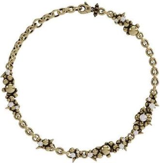 John Richmond Femme, Accessoires, Brun, Taille: ONE Size Collier en m&eacute;tal et cristal