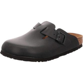 Birkenstock Classic Boston Leder 60193, Clogs, Schwarz (Schwarz 49), 45 EU (10.5 UK)