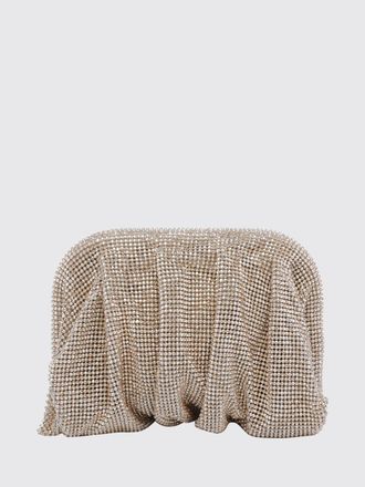 Benedetta Bruzziches Venus Drapierte Satin-Clutch mit Strass und Riemen