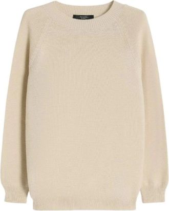 Max Mara Femme, Pulls, Beige, Taille: 38 FR Wkdaere Textured Sweater