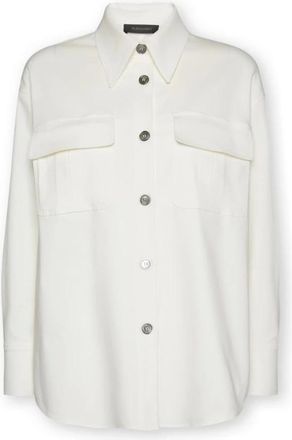 Elena Miro Femme, Blouses et Chemises, Blanc, Taille: 44 FR Chemise Gabardine