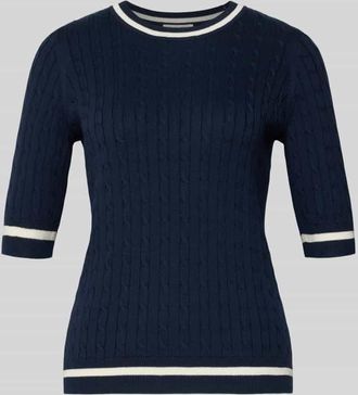 Christian Berg Strickpullover mit gerippten Abschl&uuml;ssen