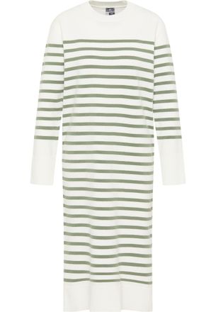 Dreimaster Dreimaster Maxikleid Damen Wollweiss Oliv