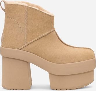 UGG New Heights Platform Mini Boot für Damen in Brown, Größe Wildleder