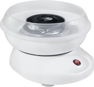 HOMCOM Zuckerwattemaschine f&uuml;r Zuhause Cotton Candy Machine Zuckerwatte Maschine mit St&auml;bchen und Messl&ouml;ffel H&ouml;he 18 cm 550W f&uuml;r Kinderfest, Geburtstag, Part