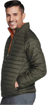 Skechers Go Shield Altitude Steppjacke f&uuml;r Herren (Braun/Oliv)