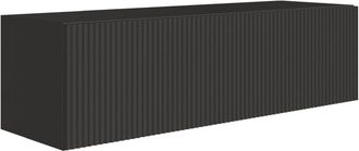 Selsey Selsey Veldio - TV-Lowboard h&auml;ngend mit geriffelten Fronten, 100 cm, schwarz