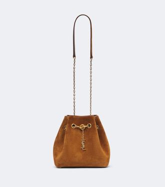 Saint Laurent Schultertasche Le Sailor Small aus Veloursleder