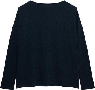 Superdry Langarmshirt STUDIOS BOAT NECK SLUB LS TOP Baumwollmischung, oversize