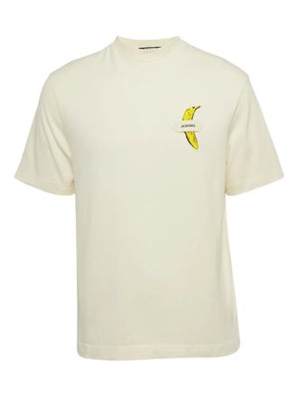 Jacquemus t-shirt &agrave; patch banane en coton - Tons neutres