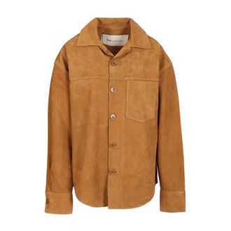 Ami Goat Suede Buttoned Overshirt - - Jackets - Herren - Beige - L