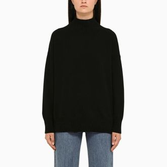 Roberto Collina Schwarzer Woll- und Kaschmirpullover - - Knitwear - Damen - Schwarzk - S