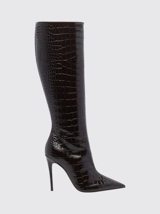 PARIS TEXAS Bottes hautes Vera en cuir emboss&eacute; crocodile avec talon aiguille