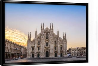 artboxONE Poster mit schwarzem Rahmen 18x13 cm Sehenswürdigkeiten Städte Mailänder Dom - Bild Mailand