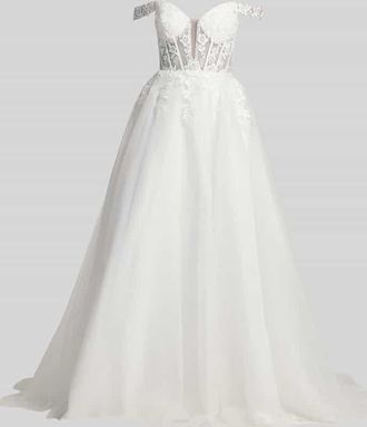 Luxuar Fashion Brautkleid aus T&uuml;ll mit Stitchings