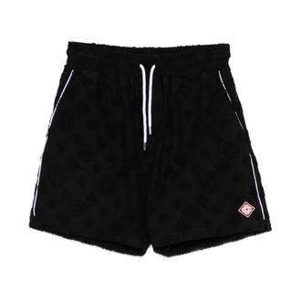 Casablanca Homme, Shorts, Bleu, Taille: XL Short Monogramme en Tissu &Eacute;ponge