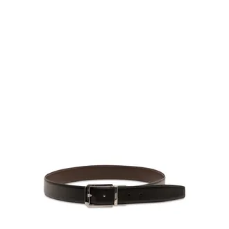 Ermenegildo Zegna Homme, Accessoires, Noir, Taille: 100 CM Ceinture r&eacute;versible &agrave; boucle logo