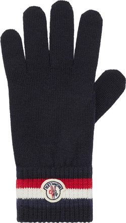 Moncler Gants en laine tricolore