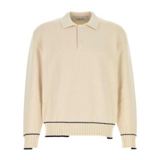 Golden Goose Jacquard-Strick Poloshirt - - Tops - Herren - Wei&szlig; - L
