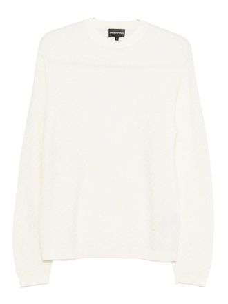 Emporio Armani Pull Col Rond - Blanc