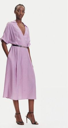 Fracomina Hemdkleid FR25SD2012W413O9 Violett Regular Fit