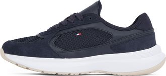 Tommy Hilfiger Damen Runner Sneaker Sporty Low Top, Blau (Space Blue), 38