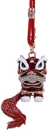 Hemobllo Healvian Porte-Cl&eacute;s de Voiture Lionceau en &Eacute;veil Style Chinois Pendentif Artistique en Alliage L&eacute;ger Lani&egrave;re &Eacute;l&eacute;gante pour Rangement Cl&eacute;s D&eacute;coration A