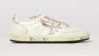 Premiata Bskt Clad Low-Top-Sneaker aus Kalbsleder mit perforierter Zehenkappe