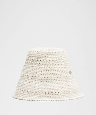 lululemon Bucket Hat aus gehäkelter - Größe M/L in Light Ivory