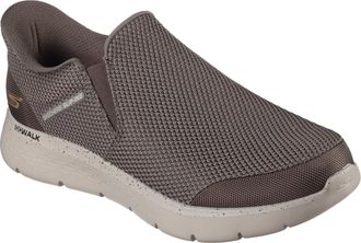 Skechers Herren Go Walk Flex Ojai Sneaker, Khaki Textile, 42.5 EU