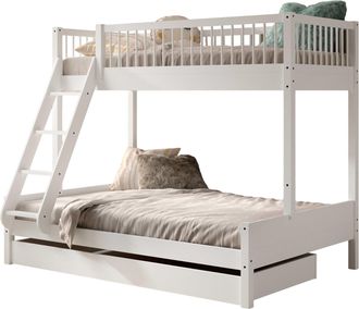 Vipack Etagenbett Forrest 3-Sitzer - 90x200 und 140x200 - Wei&szlig;buche