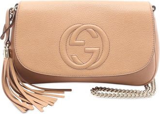 Gucci sac à bandoulière Soho Chain Flap médium en cuir (2016-2025) - Marron