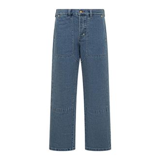 Dickies Homme, Jeans, Bleu, Taille: W36 Trucker Double Knee Relaxed Jeans
