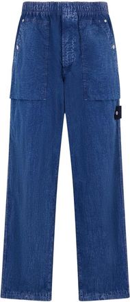 Stone Island Homme, Jeans, Bleu, Taille: W32 Pantalon ample en tissu technique
