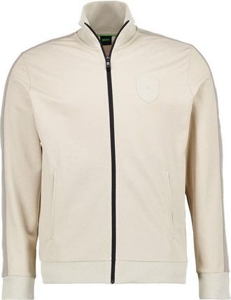 HUGO BOSS Herren Sweatjacke beige unifarben