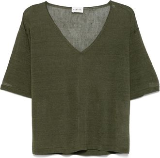 P.A.R.O.S.H. Fein gestrickte Bluse - Grün