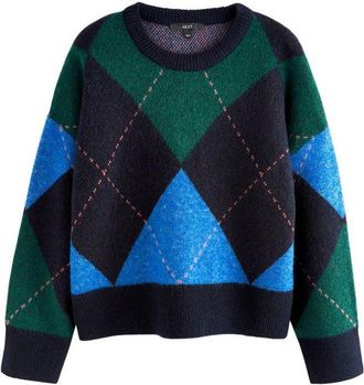 Next Rundhalspullover Strickpullover mit Rundhalsausschnitt und Wolle (1-tlg)