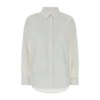Burberry Femme, Blouses et Chemises, Blanc, Taille: 34 FR Chemise Formelle Coupe Standard en Popeline de Coton