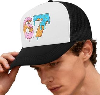 Generic Casquettes de baseball - Casquettes confortables &agrave; th&egrave;me des glaces r&eacute;glables 67 - Casquette de baseball textur&eacute;e, pour amis, adultes, hommes, femmes,