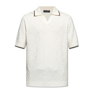 Dolce & Gabbana Seidenpolo - - Tops - Herren - Beige - S