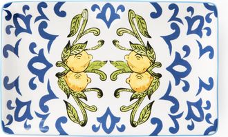 Excelsa Amalfi Set mit 6 Tellern aus Keramik, 20 x 12,5 cm, mehrfarbig