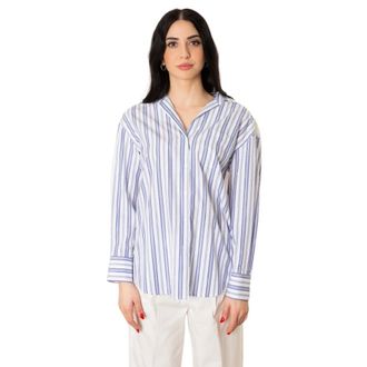 Max Mara Femme, Blouses et Chemises, Bleu, Taille: 44 FR Camicia rigata