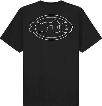 Arte Rear Emblem Print T-Shirt - Black