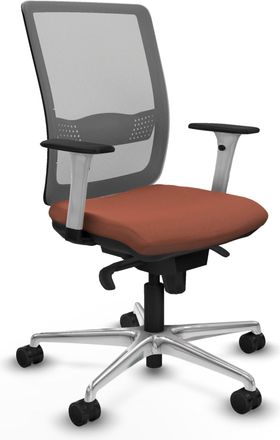 Piqueras y Crespo Haches Drehstuhl f&uuml;r B&uuml;ro mit wei&szlig;en und schwarzen Armlehnen, h&ouml;henverstellbare Lendenwirbelst&uuml;tze, ausgestattet mit 5 Positionen und injiziertem Scha