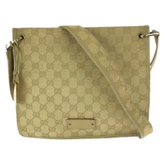 Gucci Pre-owned GG Canvas Leder Schultertasche - - Pre-owned - Damen - Beige - ONE SIZE